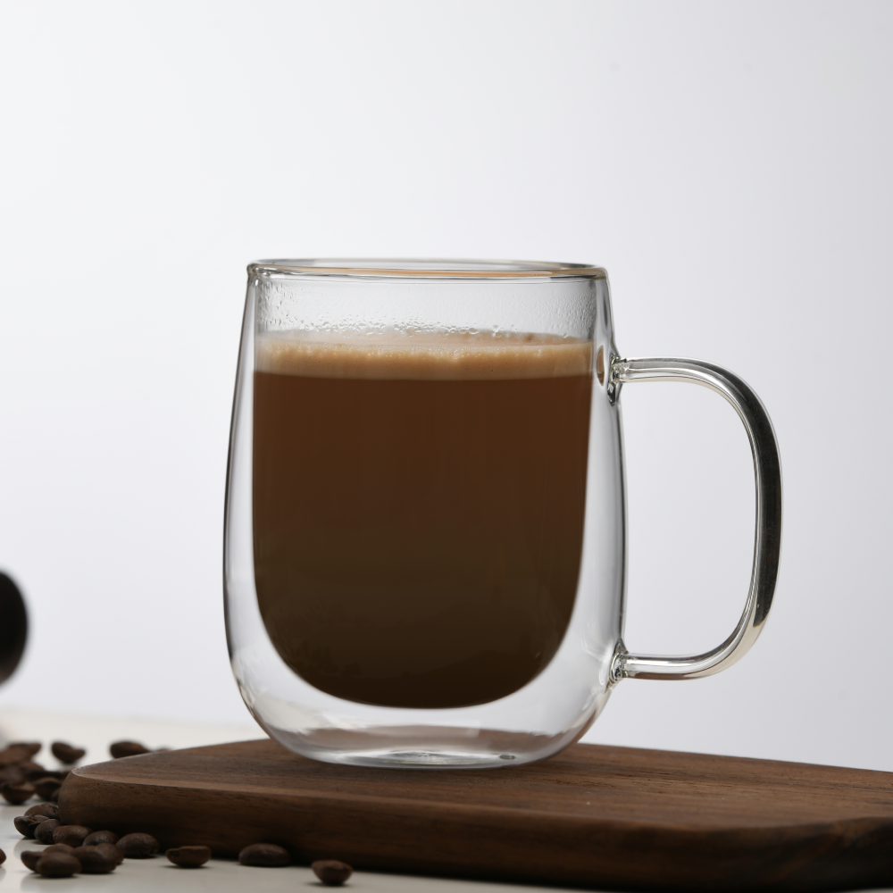 12oz Drinking Glassware Handmade Double Layers Coffee Mugs – slonmall