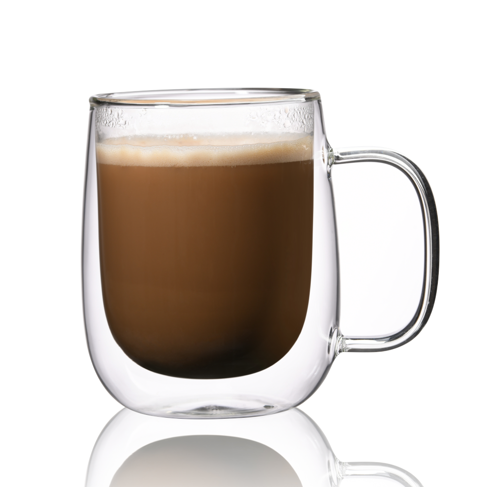 12oz Drinking Glassware Handmade Double Layers Coffee Mugs – slonmall