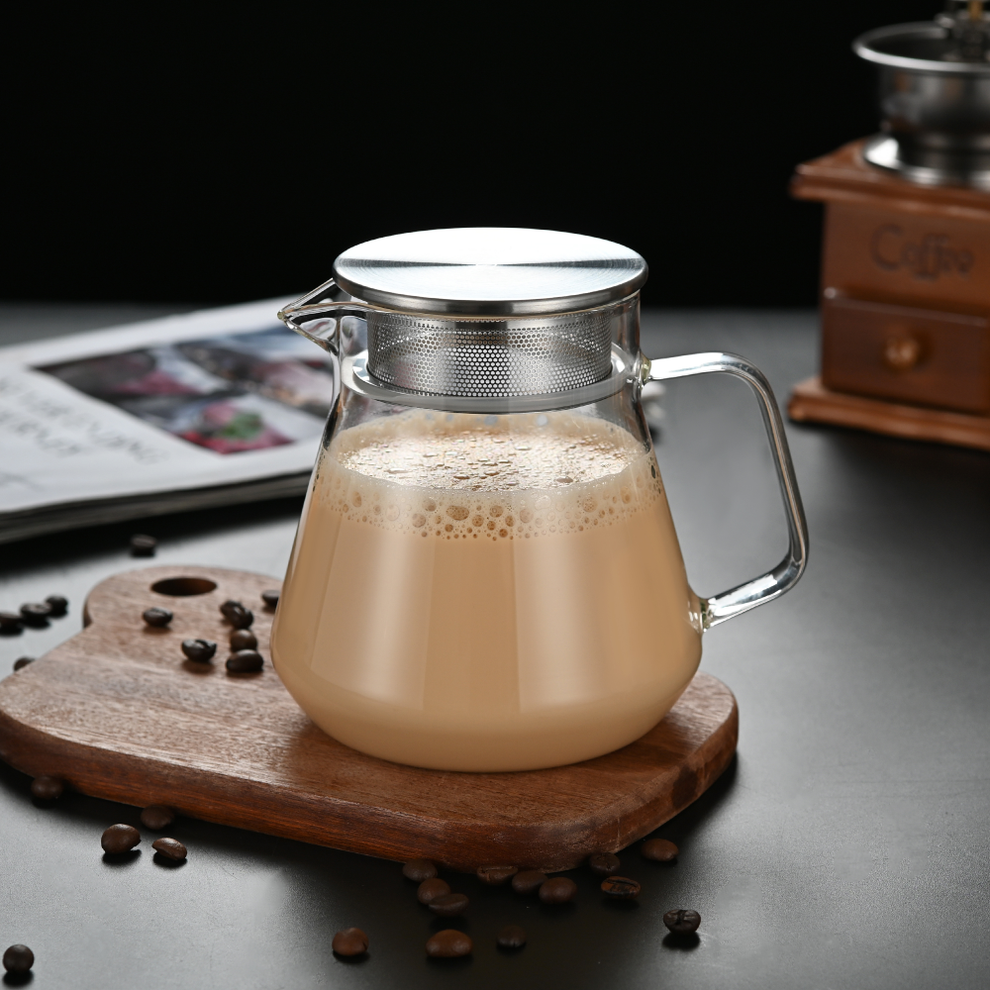 Double Wall Glass Mug 10oz 12oz 15.2oz Drinking Glassware 20.3oz Teapot Set – slonmall