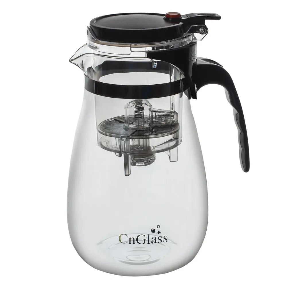20.3oz - 30.5oz One Button Removable Infuser Tea Kettle Clear Glass Te ...