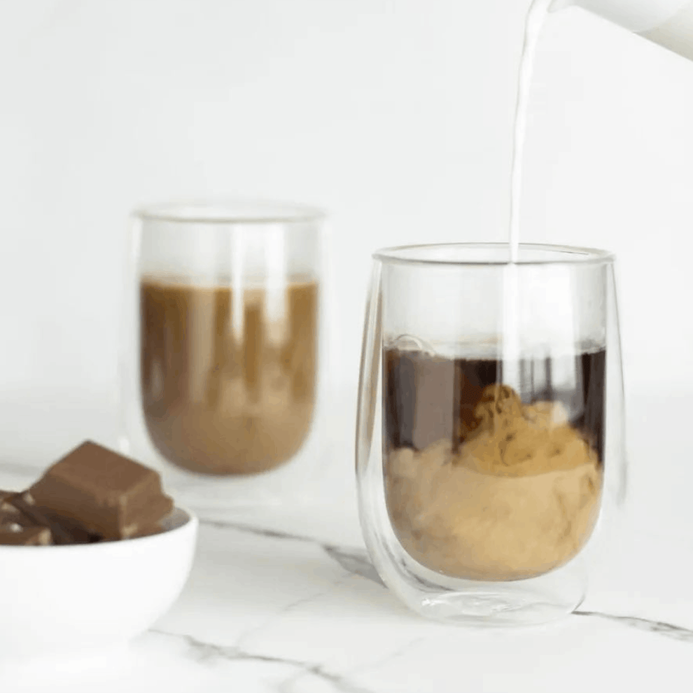 Stemless Double Walled Glassware 10oz 290ml Insulated Borosilicate Gla – slonmall