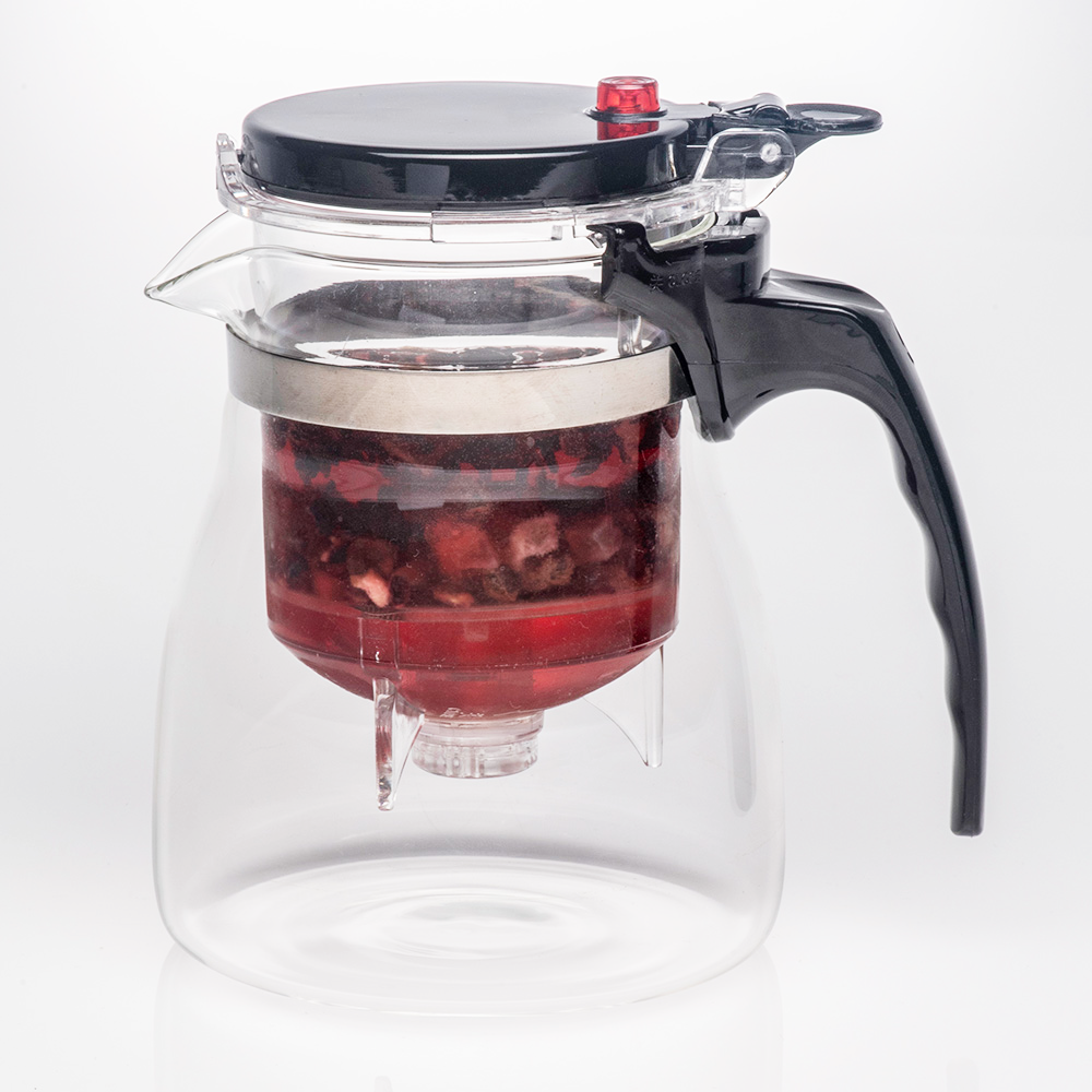 20.3oz - 30.5oz One Button Removable Infuser Tea Kettle Clear Glass Te ...