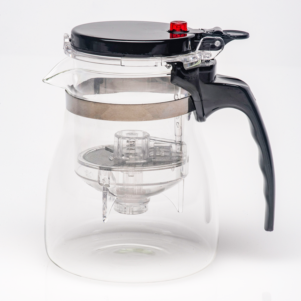 20.3oz - 30.5oz One Button Removable Infuser Tea Kettle Clear Glass Te ...